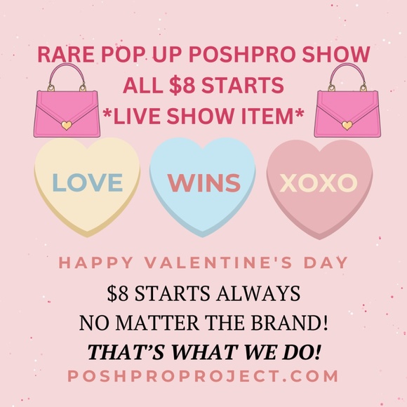 POSH PRO PROJECT | Bags | Copy This Is A Live Show Item All 8 Starts ...